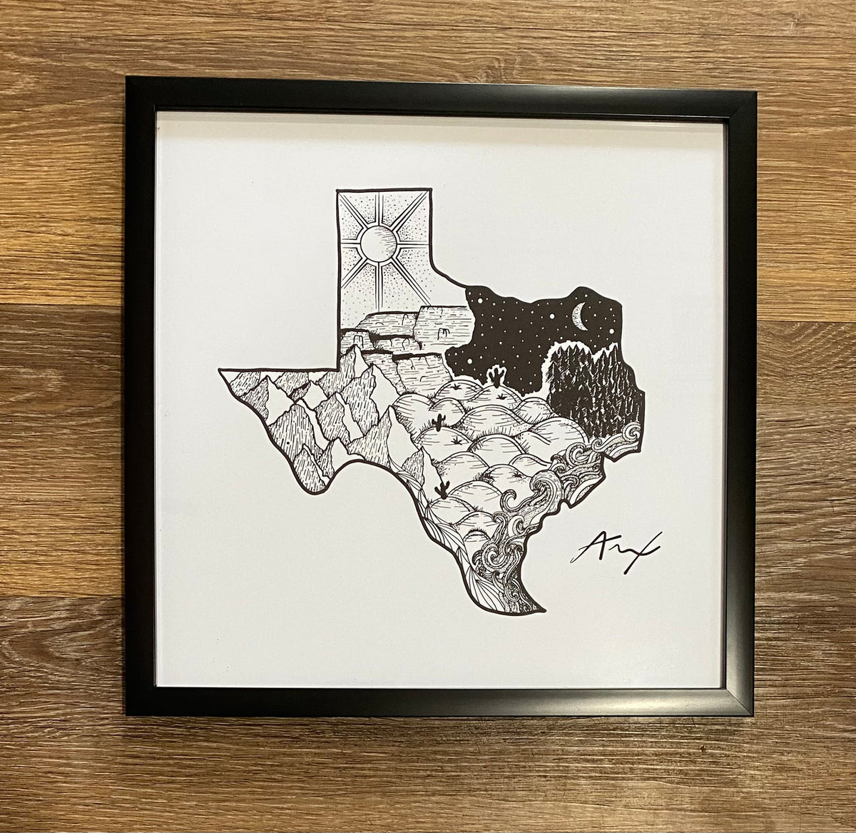 Texas 16x20 Art Print – TheBudafulHiker